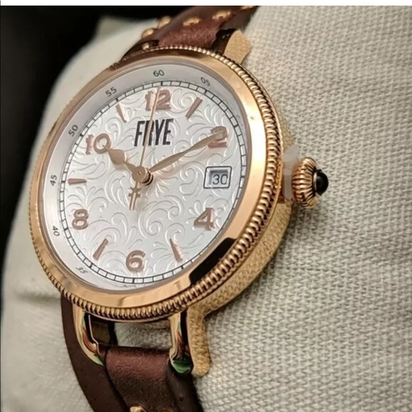 Frye | Jewelry | Frye Melissa Cognac Studded Leather Wrap Watch Nib ...